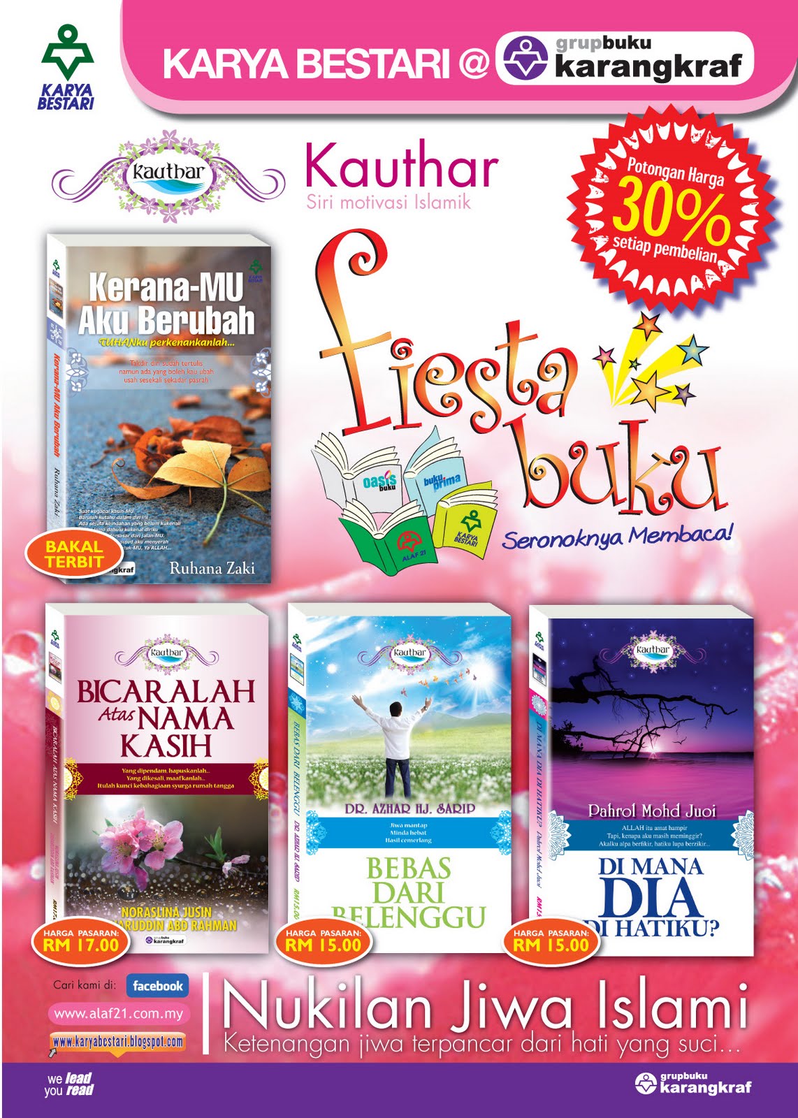 KARYA BESTARI: ESOK BERMULANYA FIESTA BUKU GRUP BUKU KARANGKRAF!