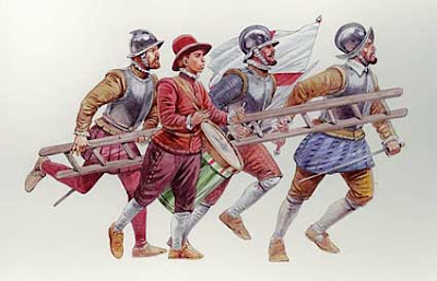 FIXED BAYONET MODEL SOLDIERS: Elizabethans
