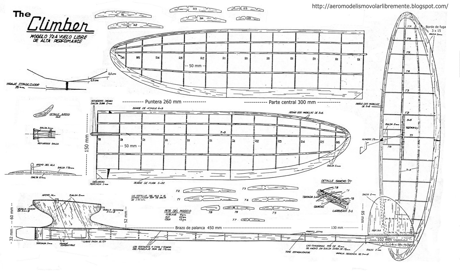 Volar Libremente - Free Flight Models Airplanes: Climber 1\2 A