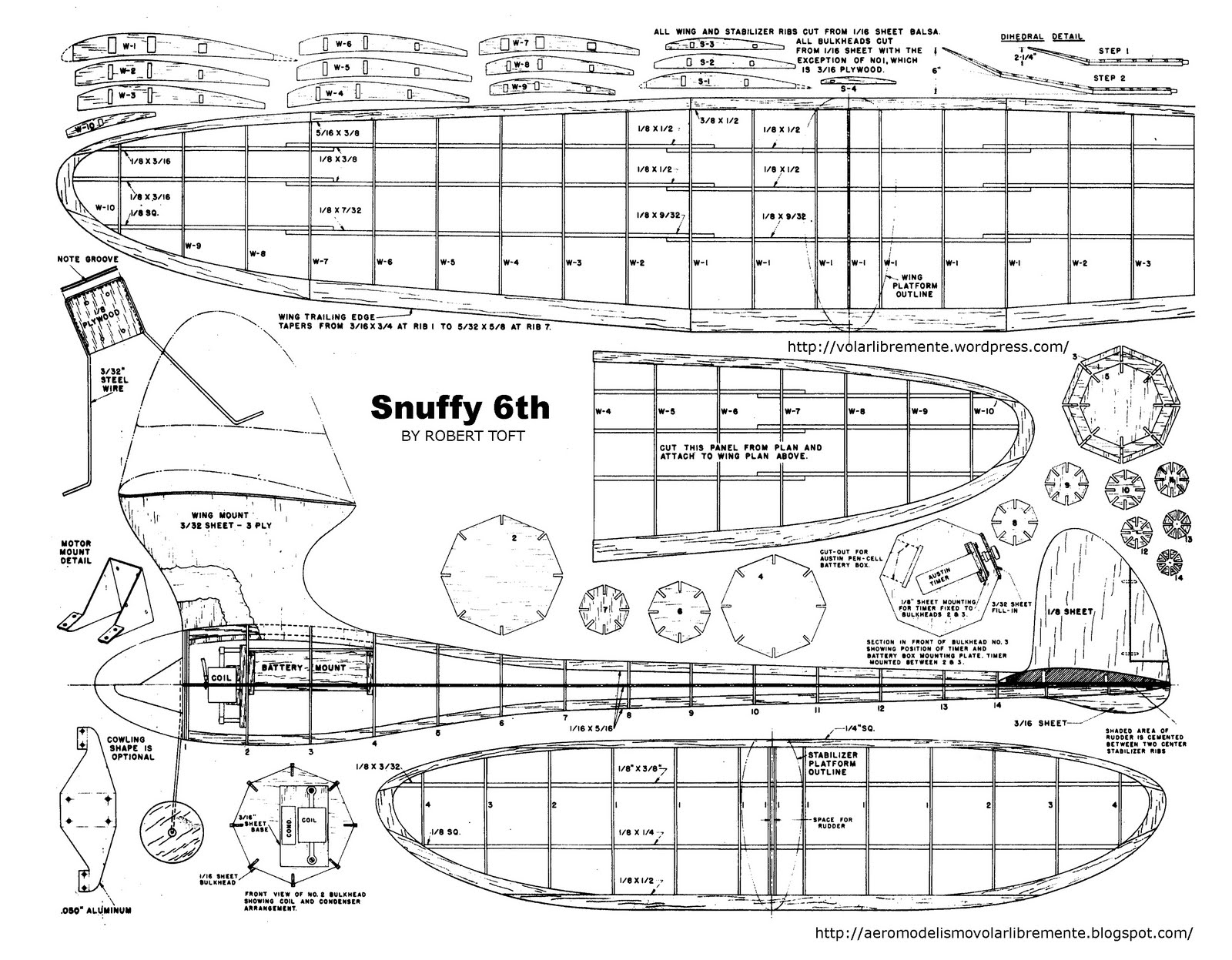 Volar Libremente - Free Flight Models Airplanes: SNUFFY de Robert Toft ...