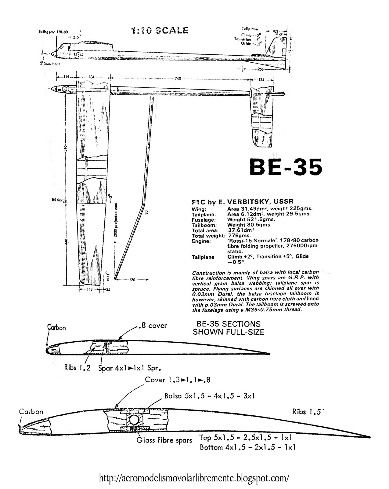 Volar Libremente - Free Flight Models Airplanes: BE 35 Eugene Verbitsky ...
