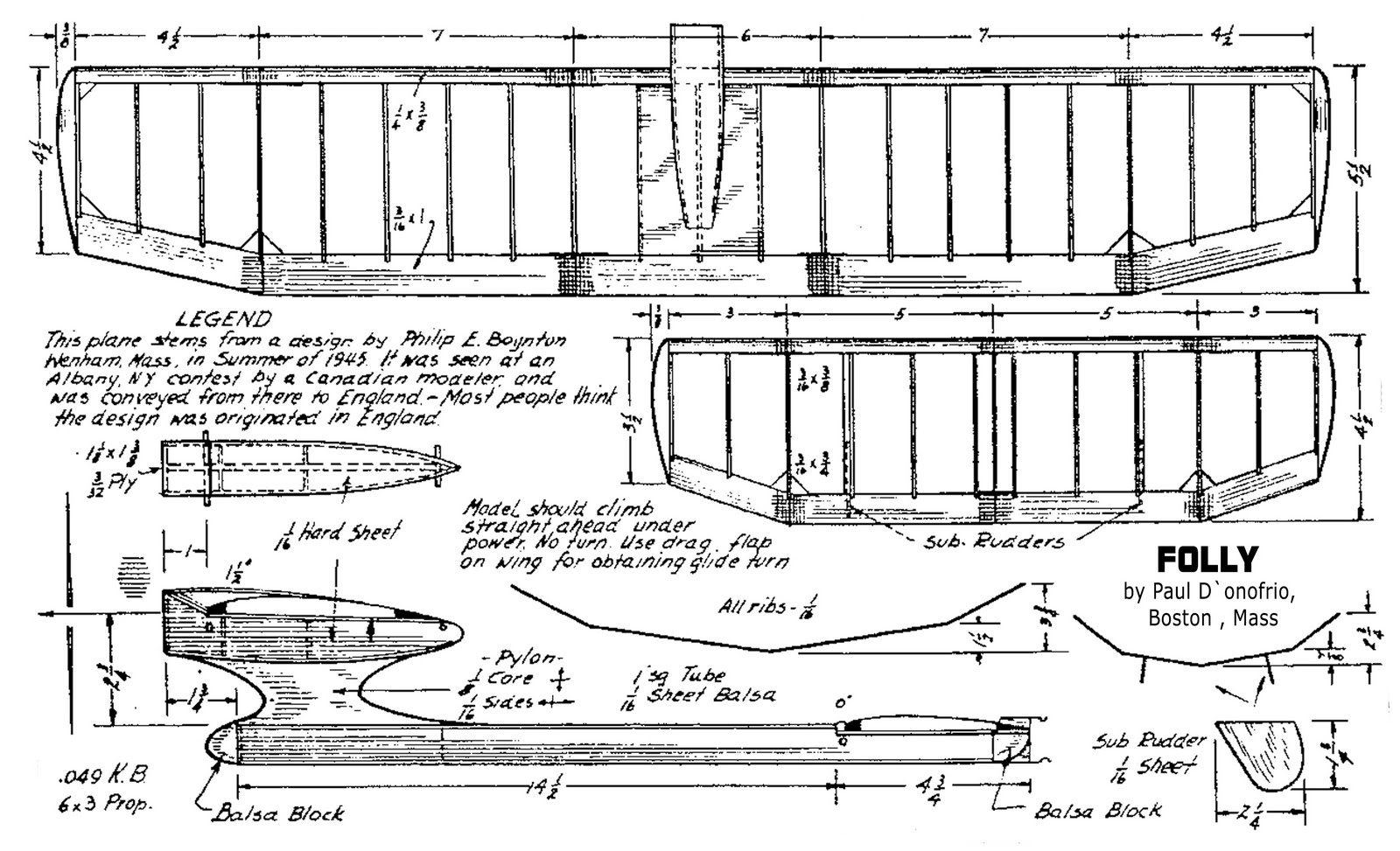 Volar Libremente - Free Flight Models Airplanes: FOLLY de Paul D ...