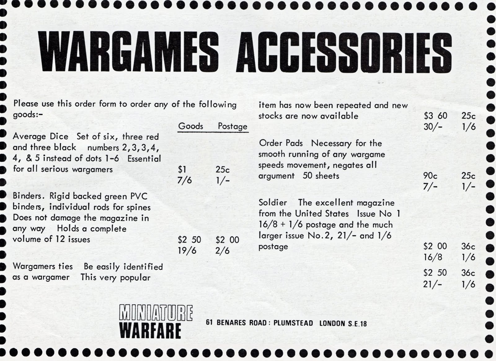 Vintage Wargaming: Order sheets