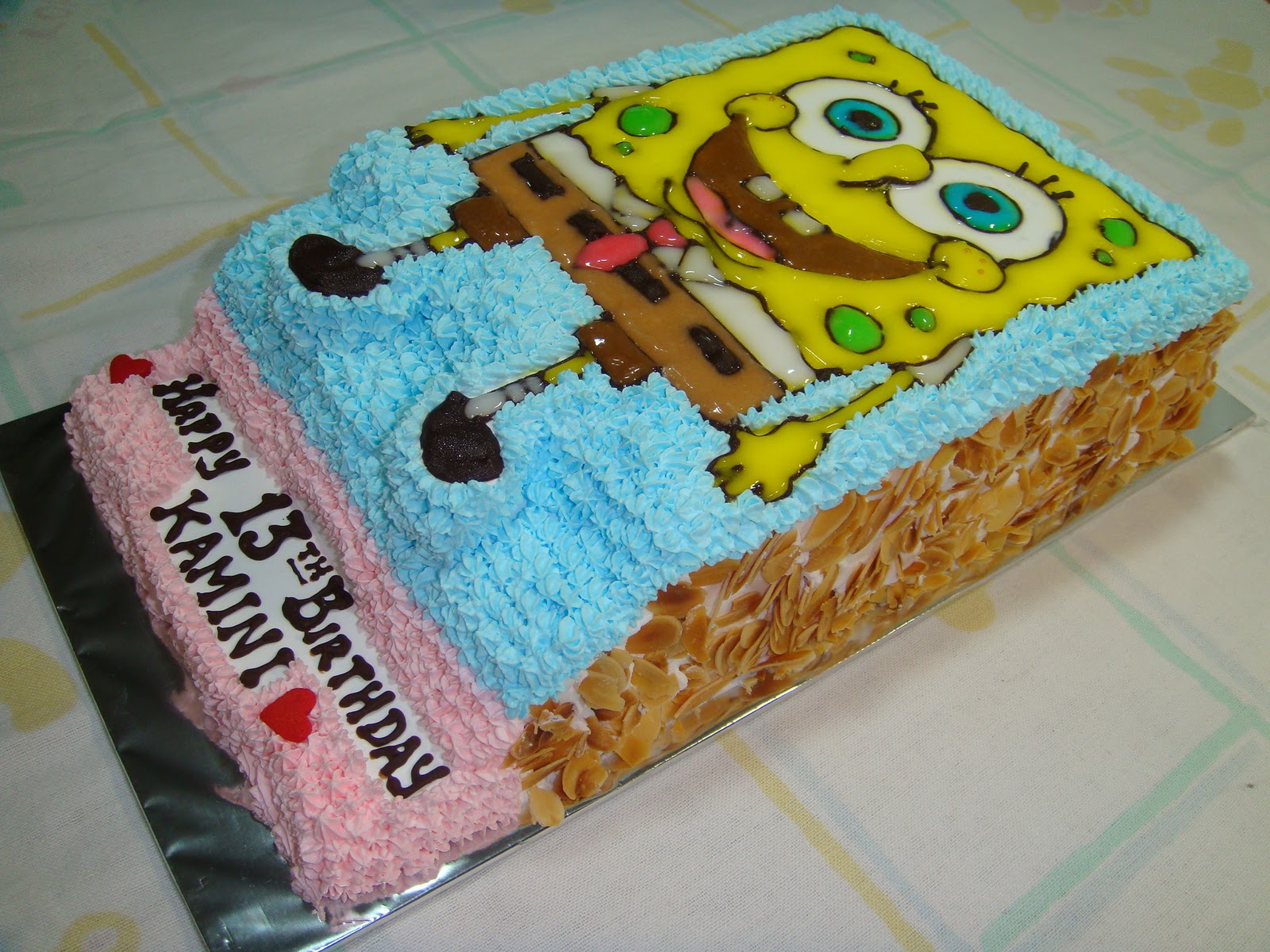 Yummy Baking: SpongeBob Squarepants Fresh Cream Cake (D1)