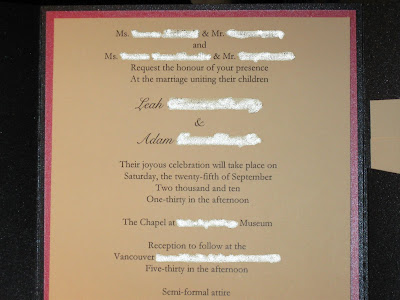 Family Trees May Contain Nuts: WEDDING INVITATIONS - METAMORPHOSIS MONDAY