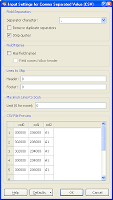 dominoc925: Example creating polygons from CSV text file with FME 2009
