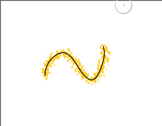 Brush along a path in Painter