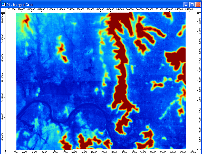 dominoc925: Mosaic DEM grid layers using SAGA GIS