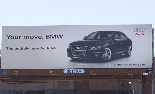 Audi and BMW Play "Chess" via Santa Monica Billboards | quattroholic.com