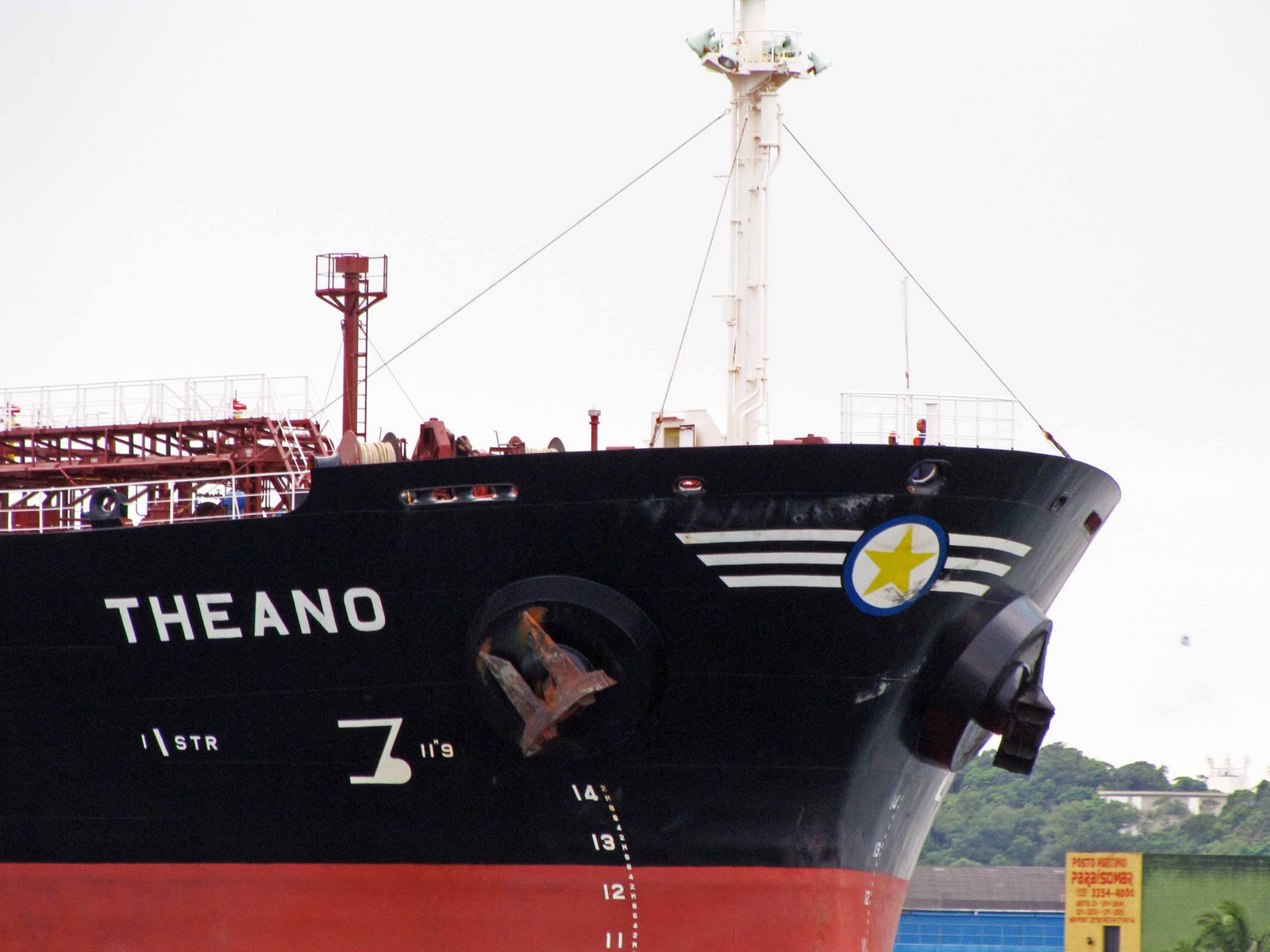 Santos Shiplovers: M/T Theano / SZTD - Fundeia ao largo para abastecer ...