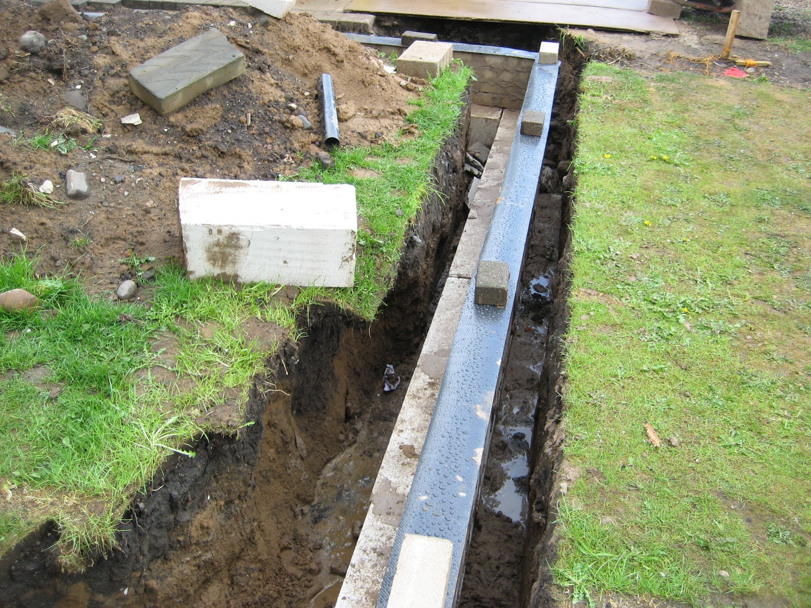 Despards Extension Blog: Bricks coming out of trench