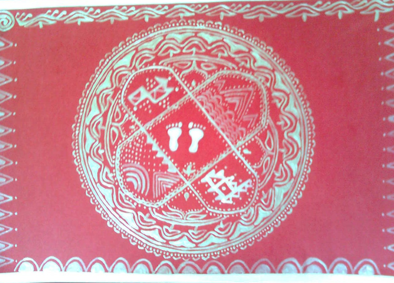 Literary Sojourn: a simple aepan/aipan painting