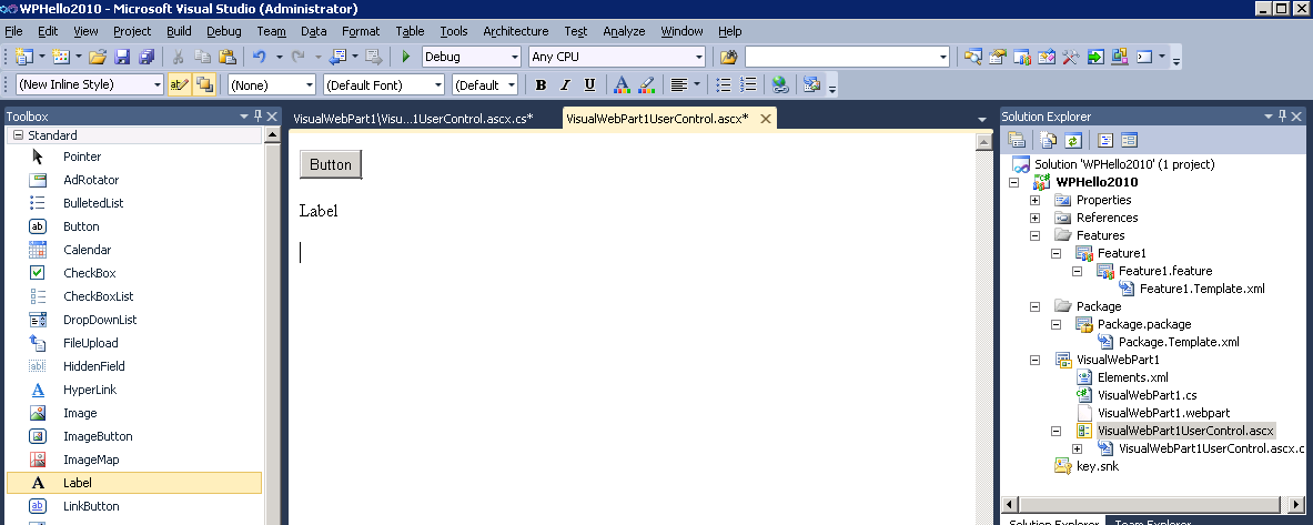 SharePoint Roots: SharePoint 2010 Visual Web Part