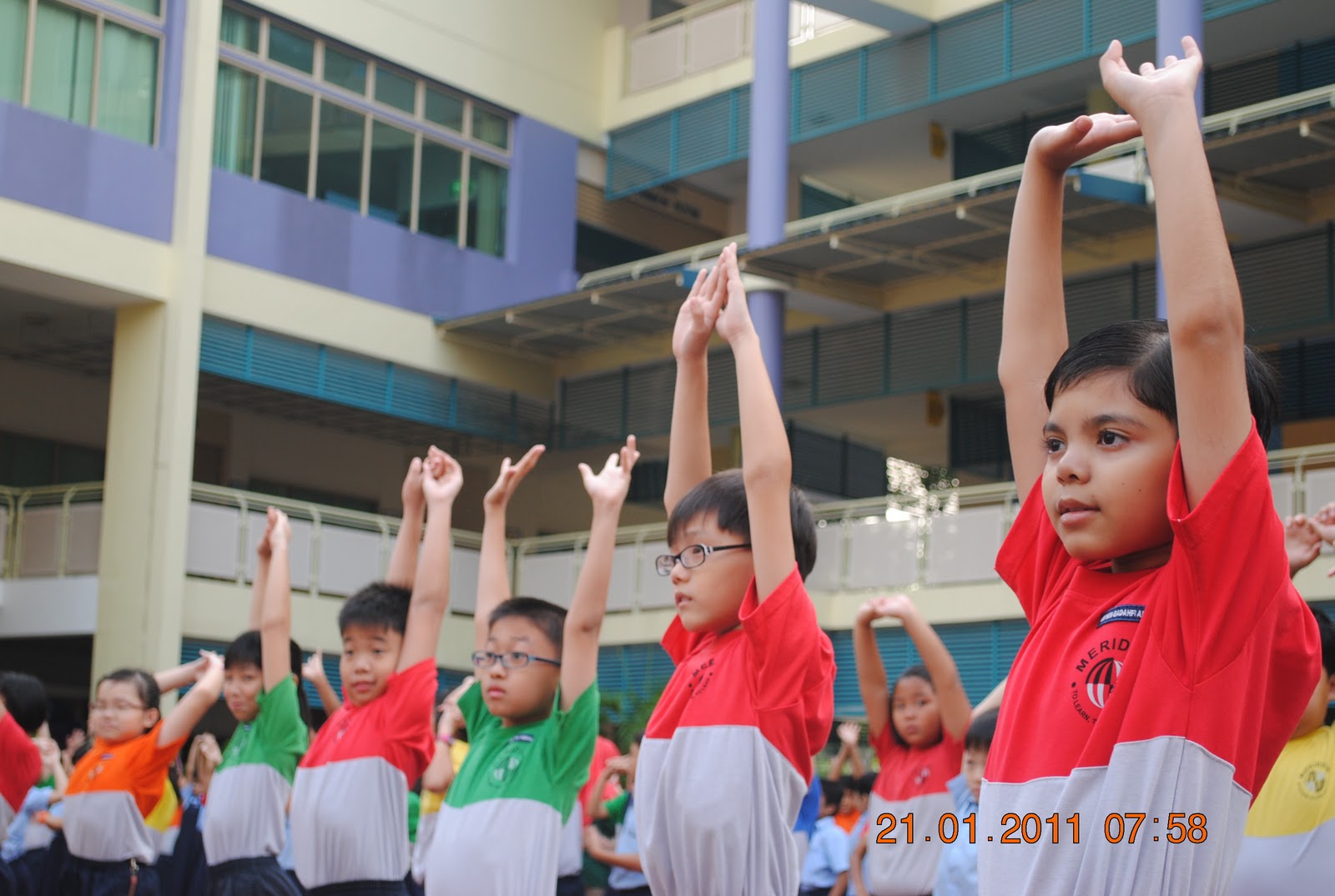 Meridian Primary School Singapore: Morning Exercise in Meridian Primary ...