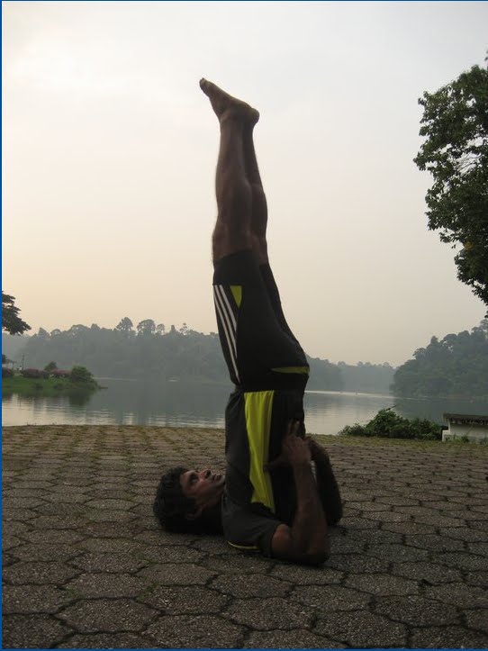 runningcoachsg: Supported Shoulder Stand for Running (Salamba Sarvangasana)