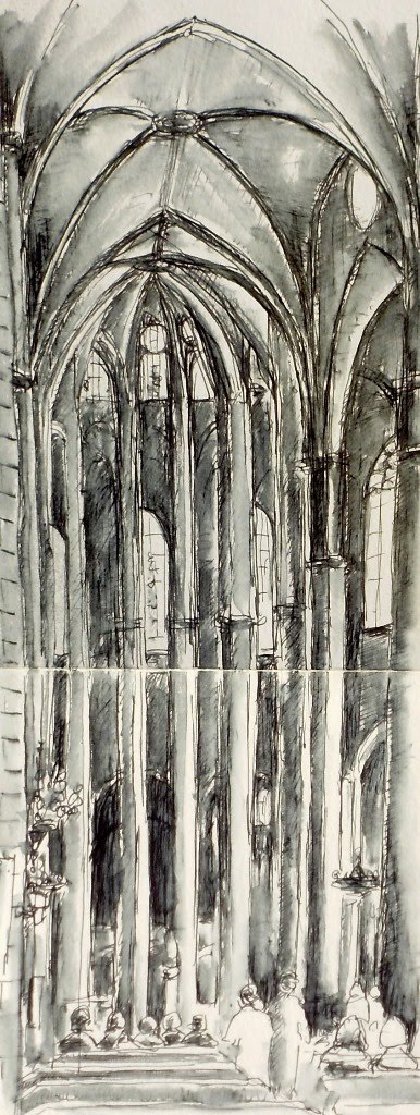 Urban Sketchers Spain. El mundo dibujo a dibujo.: SANTA MARIA DEL MAR - BCN