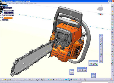 my catia V5: chain saw rendering