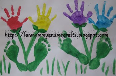 Springtime Art With Hand Prints