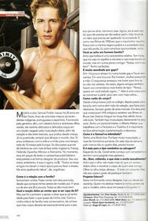 Luxus: G Magazine - Samuel Finkler (Deste mês)