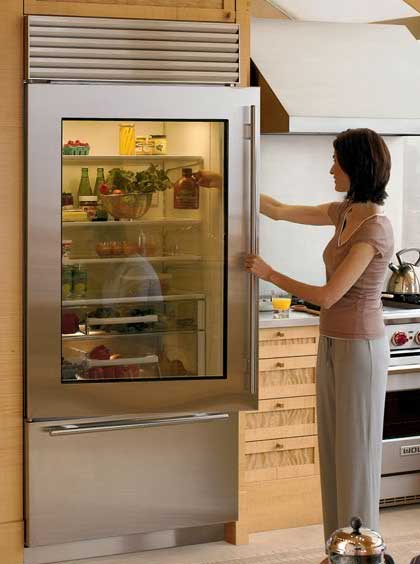 DECORATION: REFRIGERATOR, KITCHEN, TRANSPARENT REFRIGERATOR, GLASS LID ...