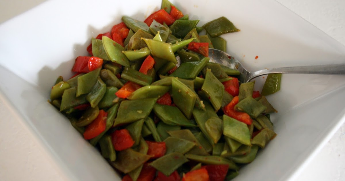 Le blog de Clementine: Haricots plats aux poivrons rouges