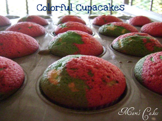 Vanilla Rainbow Cupcakes | Mari's Cakes (English)