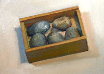 Paintings by Jason Waskey: Box of Rocks (sold)