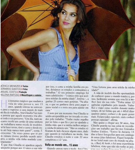 ANA CLAUDIA VAZ - modelo e actriz