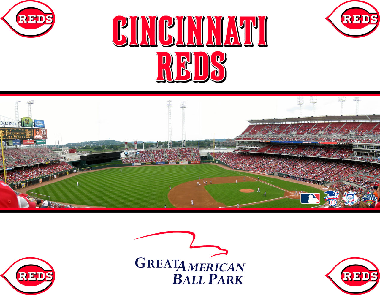 Cincinnati Reds Baseball Stadium Wallpaper Murals