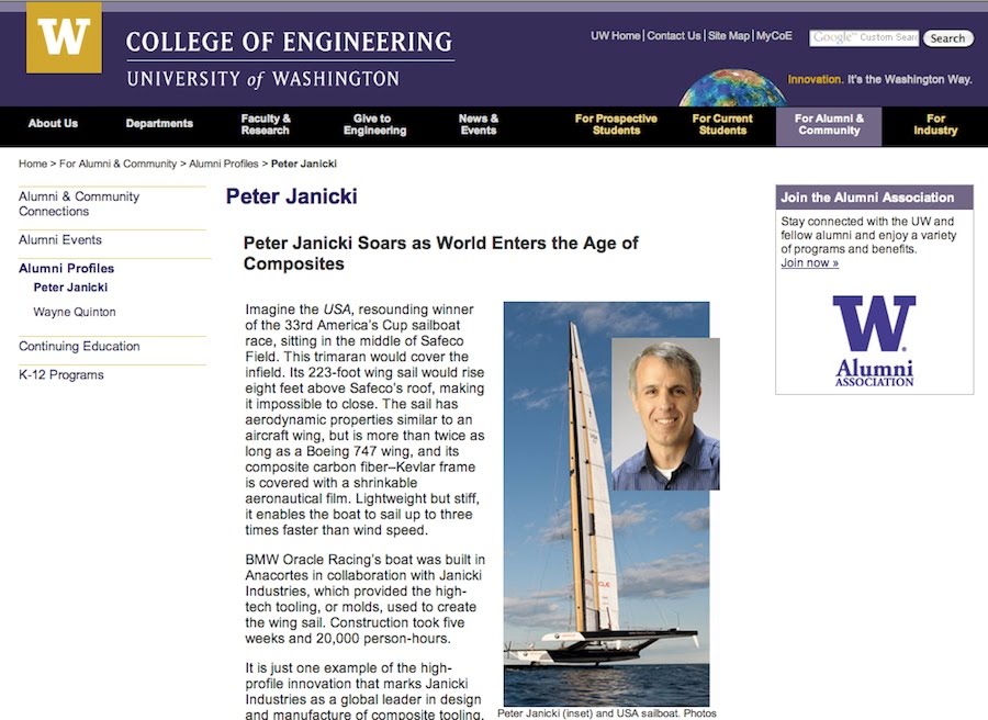 ORACLE Racing blog: 'The age of composites'