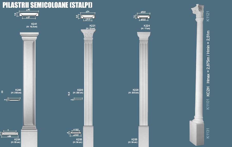 Decoratiuni interioare: Coloane semi-angajate si Pilastrii de la Orac Decor