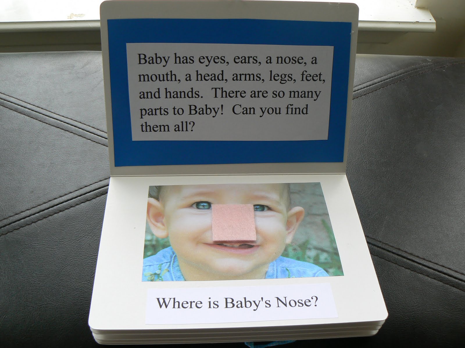 Having Fun at Home: Homemade Book: Baby body parts flap book