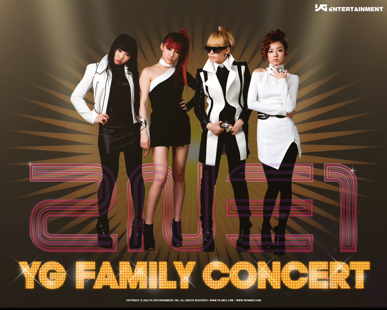 Daily2NE1♥: 2NE1 Wallpapers for 2010 YG Family Concert