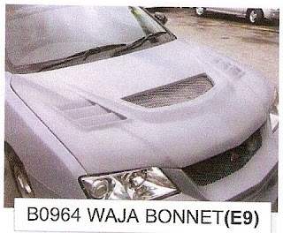 REV MOTORSPORT: Waja front bonnet (Evo8,Evo9,Ings,G-concept) hard fiber