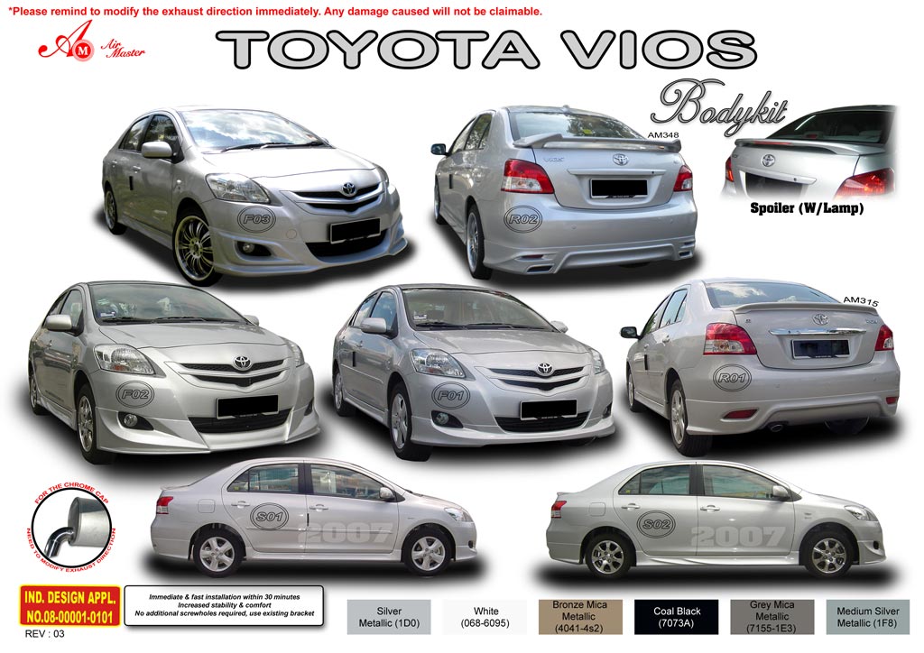 REV MOTORSPORT: AIR MASTER full bodykit (VIOS yr09)