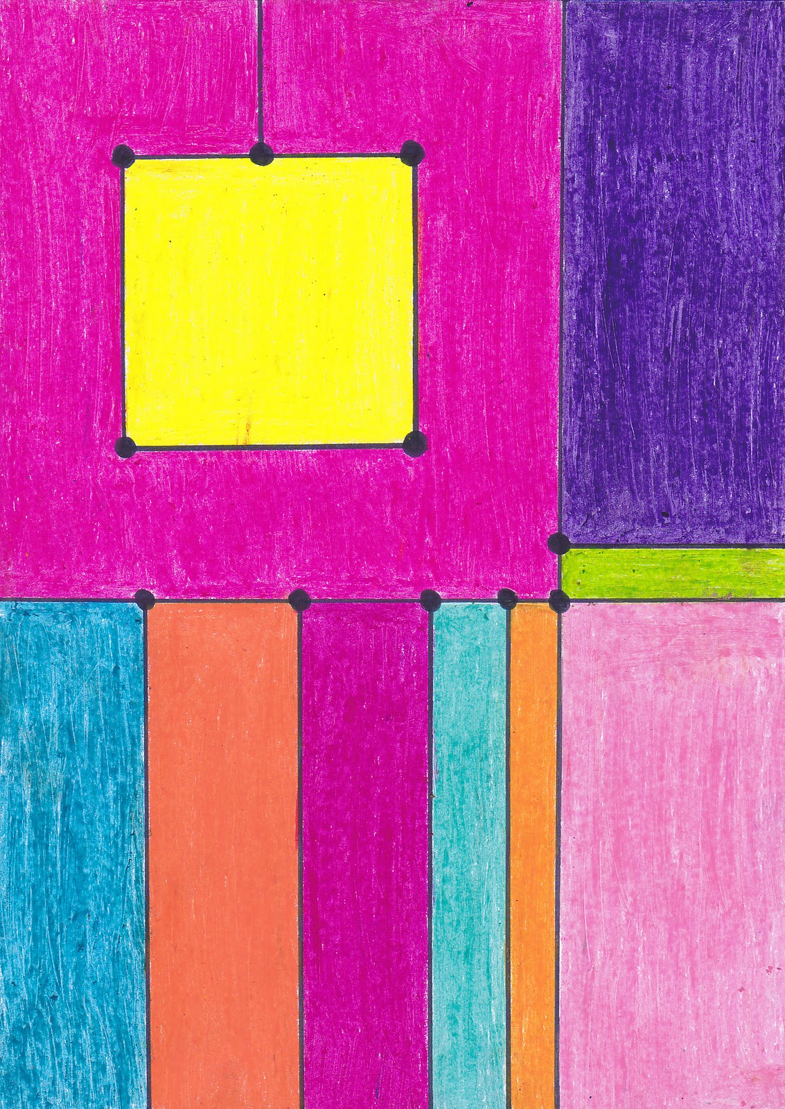 Simple Art Project Ideas: More Colored in Boxes