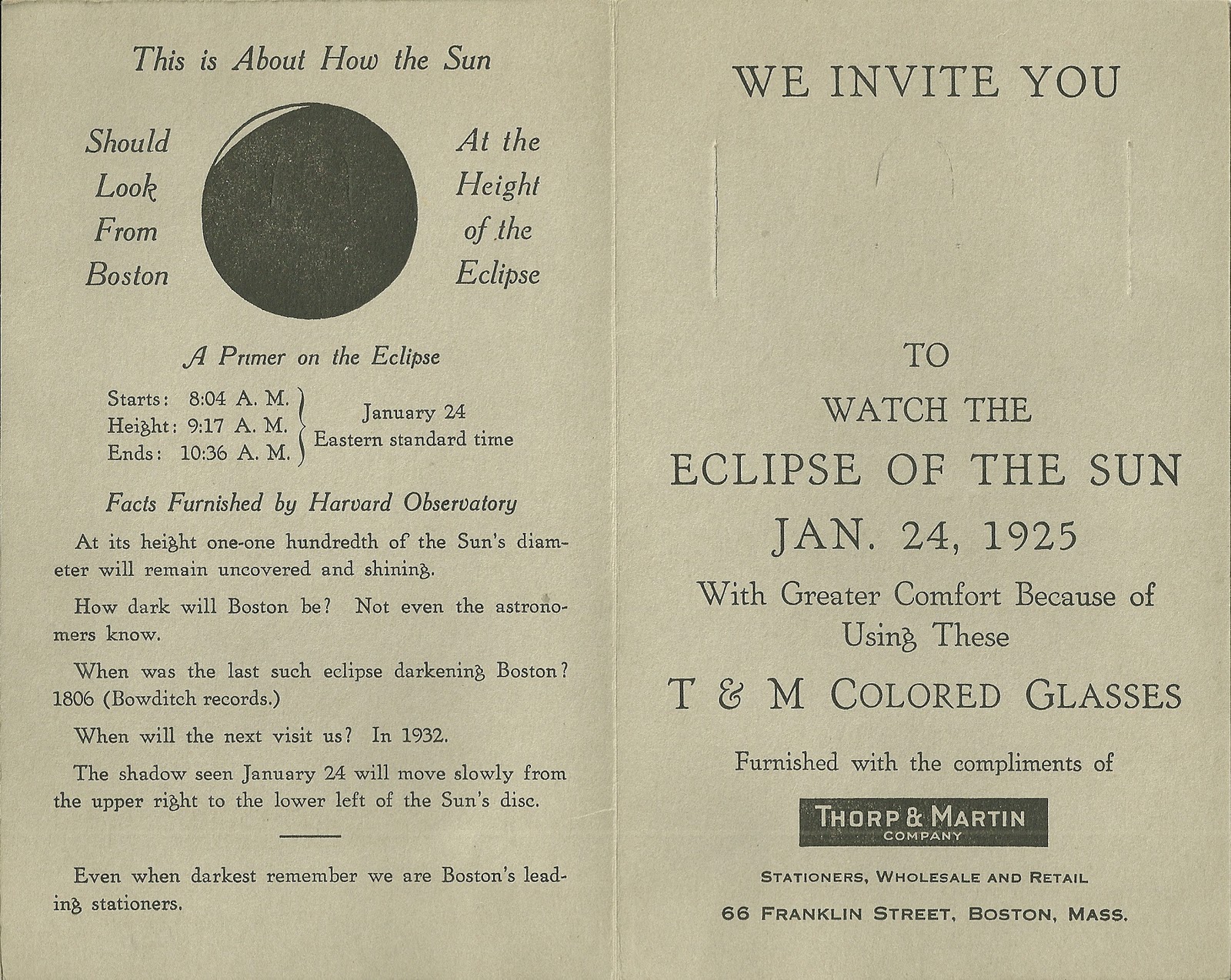 Heirlooms Reunited: Brochure from Thorp & Martin of Boston ...