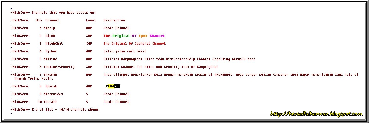 THIS IS MY STORY...: Perlantikan Sebagai IRCop Server KampungChat.Org