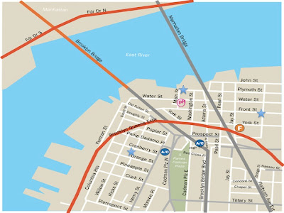 Kari & Brian's Wedding: Map of Dumbo, Brooklyn