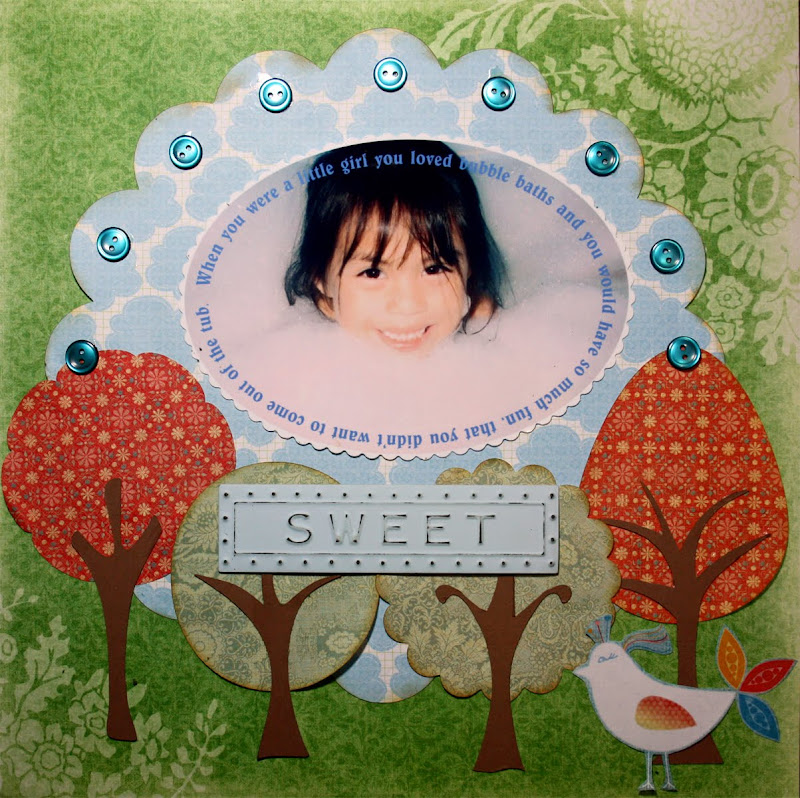 Inspired and Unscripted: My Scrap Chick Happy Tree Forest Scrapbook Layout