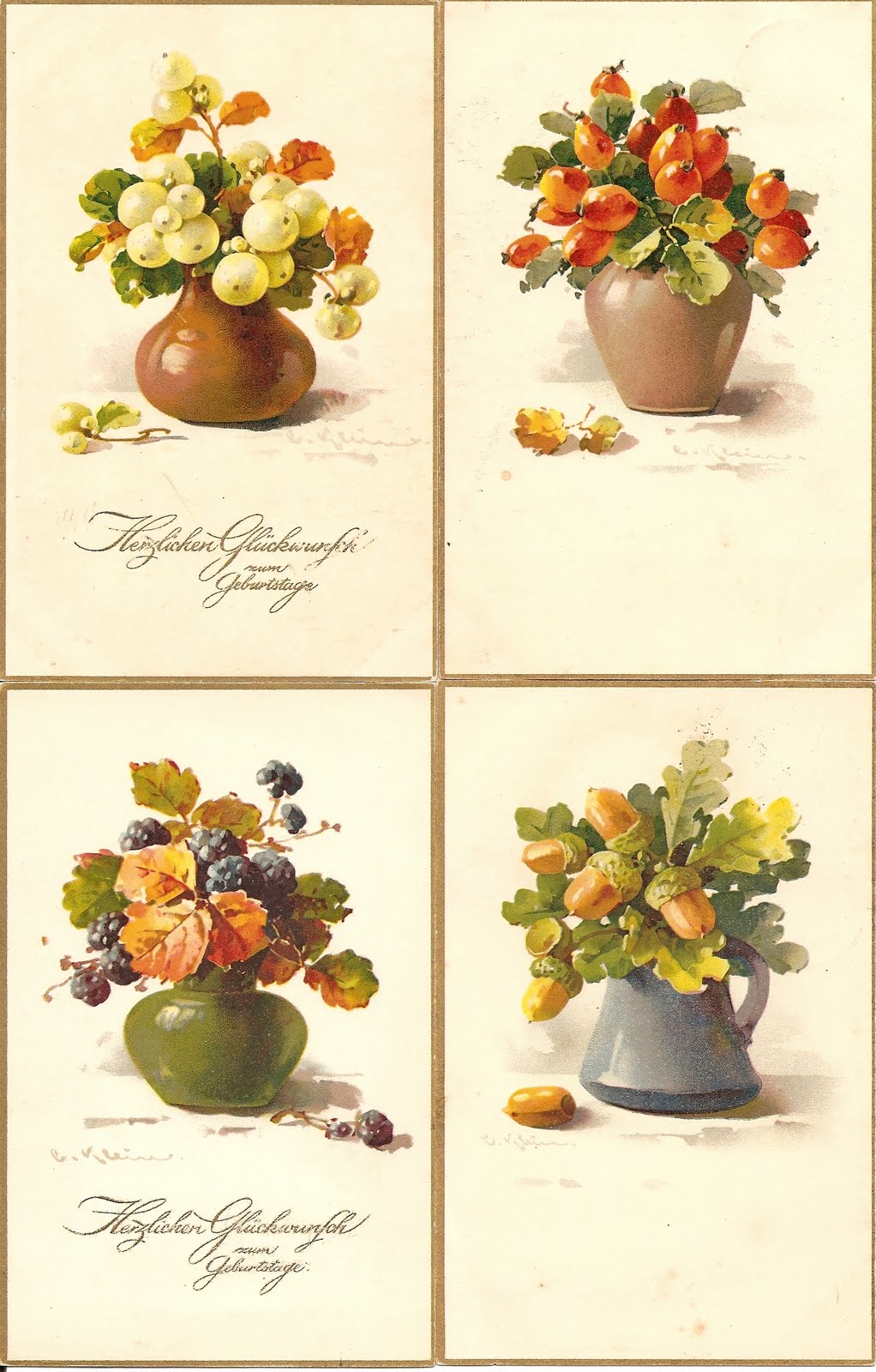 C.Klein - Artist Signed Postcards