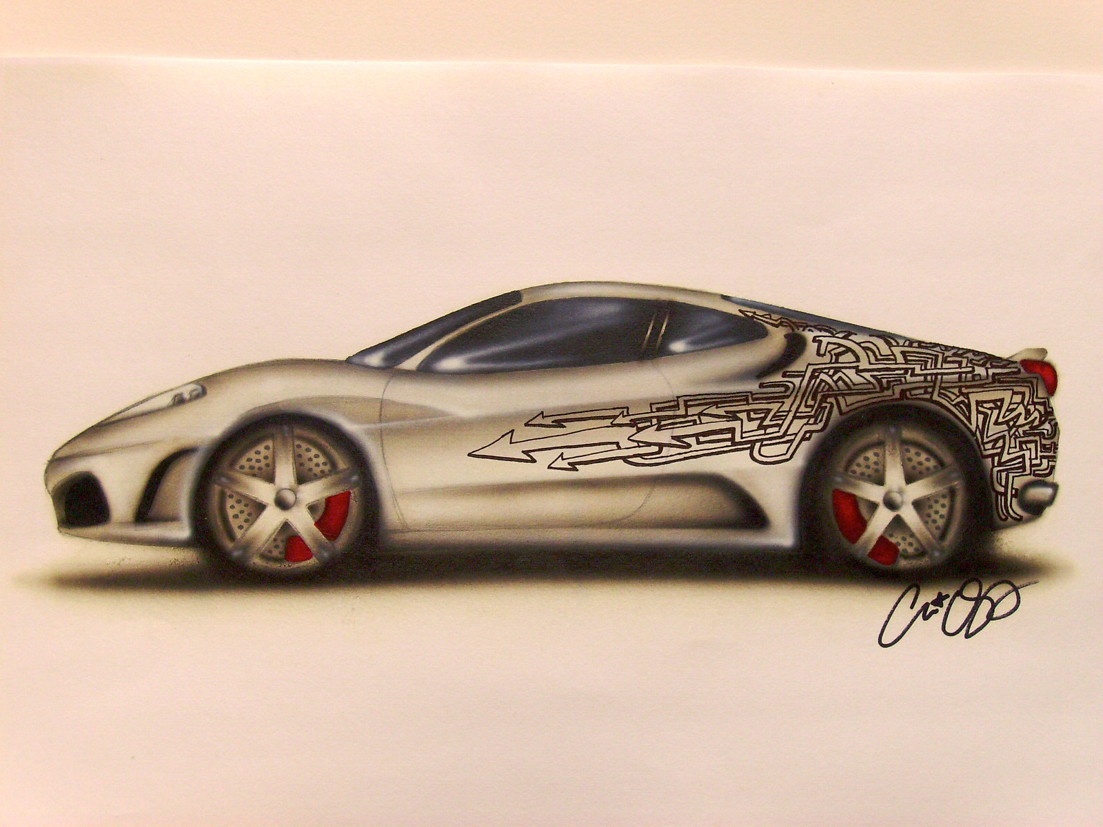 Pinstripe Chris: Sharpie Ferrari