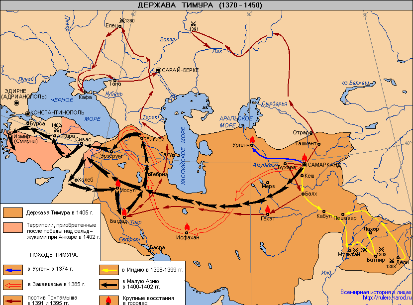 In the footsteps of the great Tamerlane.: Tamerlane