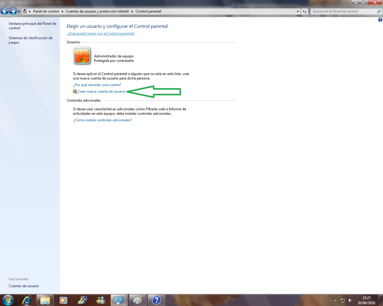 El baúl de Pepe: Configurar control parental Windows 7