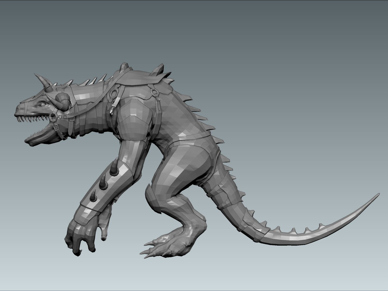 huan phan: Dragon Viking Low Res Maya Model