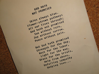 Clippings From Beyond The Grave: "God Hath Not Promised"