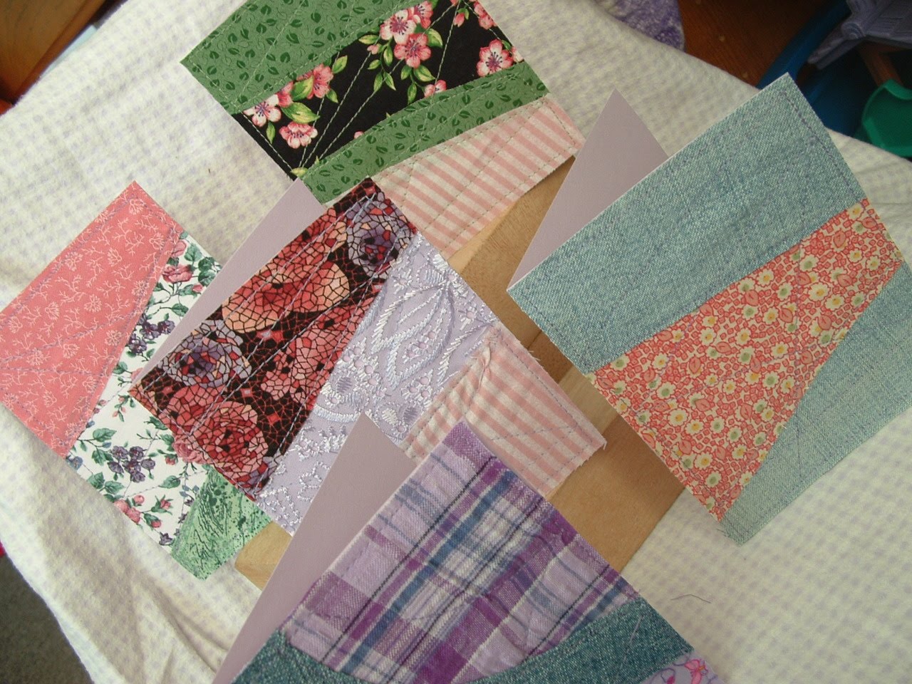 Pieces by Polly: Fabric Note Cards