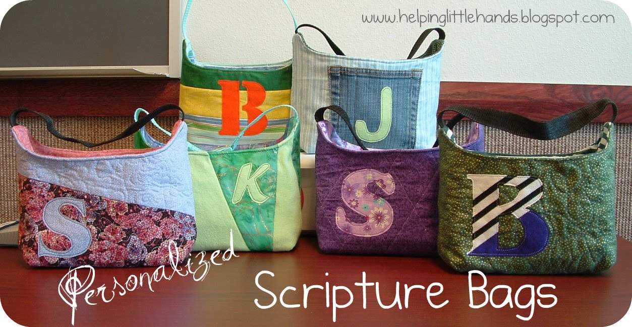 Pieces by Polly: Personalized Scripture Bags