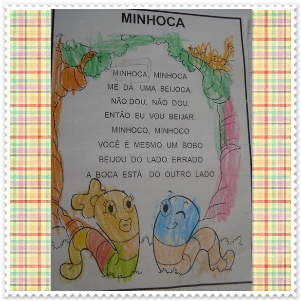 Cantando Brincando e Aprendendo...: Minhoca me dá uma beijoca ...