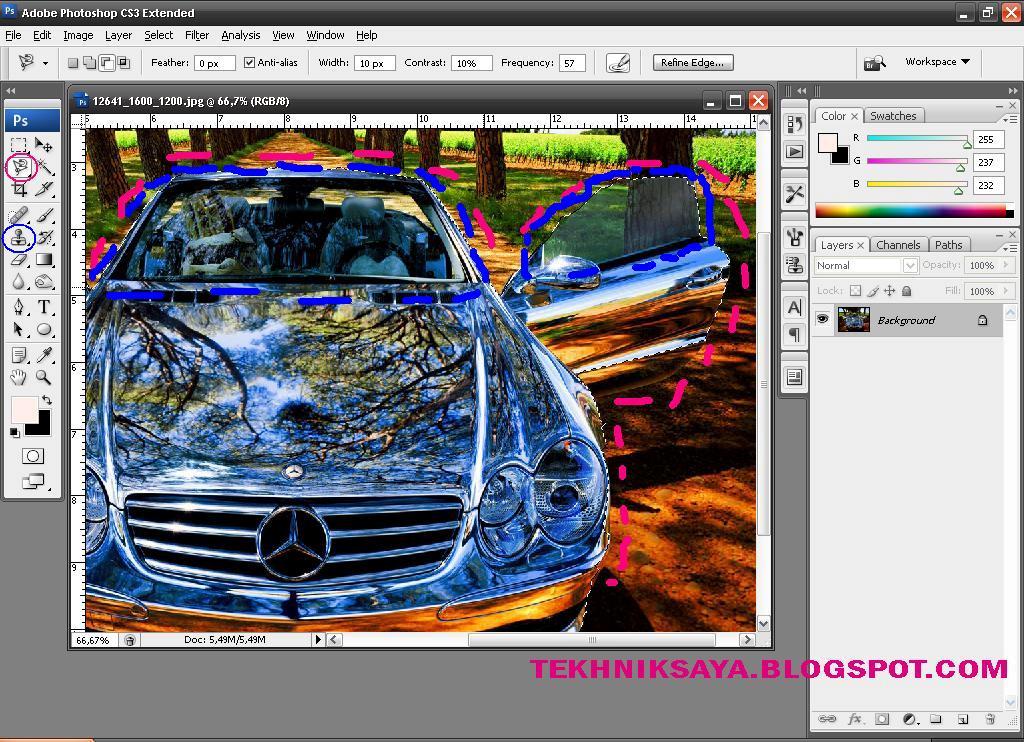 TUTORIAL PHOTOSHOP CARA MENERANGKAN KONTRAS GAMBAR WARNA MOBIL DENGAN ...